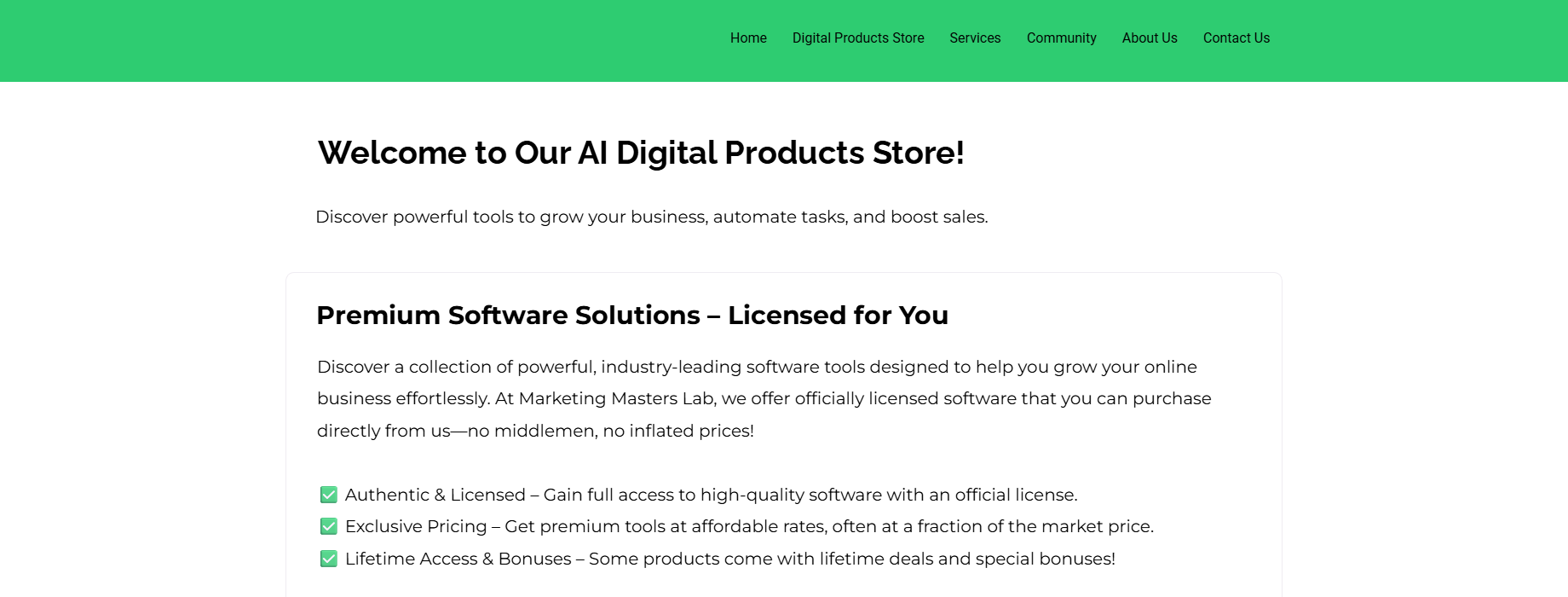 Digital Products Store