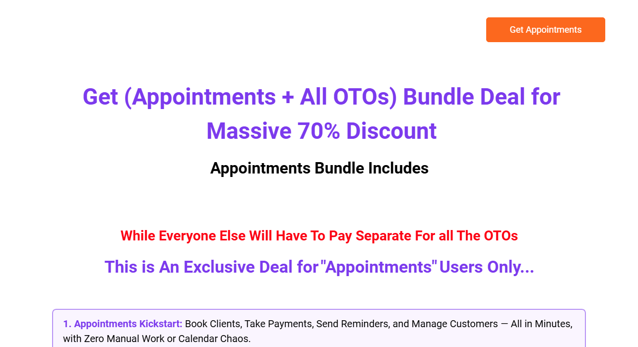 DotcomPal Appointments - Bundle Offer